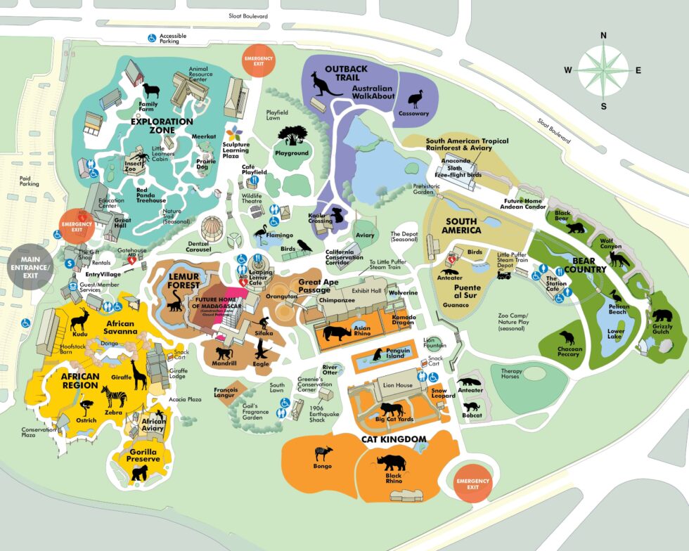 Zoo Map | San Francisco Zoo & Gardens